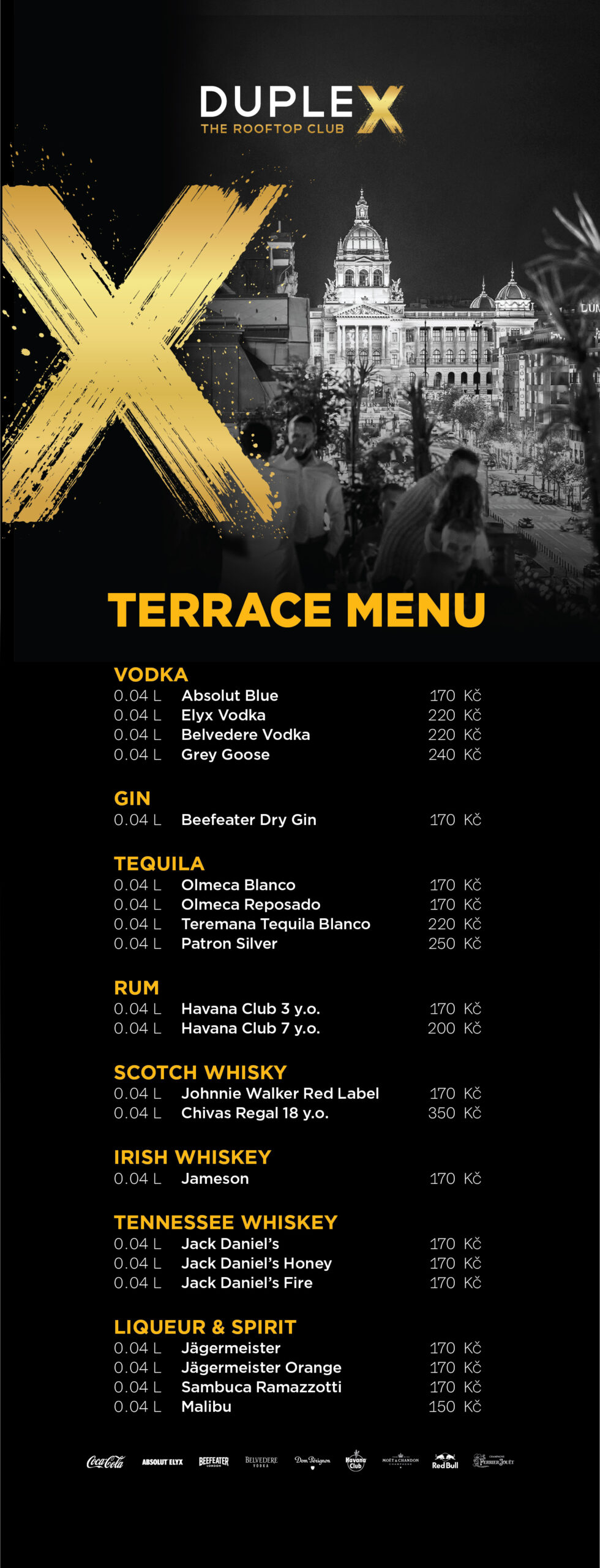 Terrace Menu - Duplex Club Prague